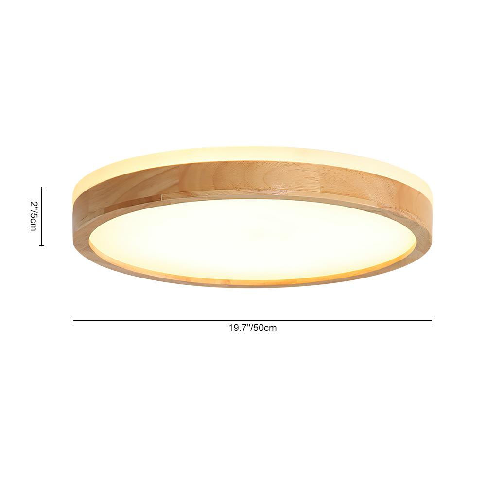 Farmhouse Wooden Round LED Ceiling Light